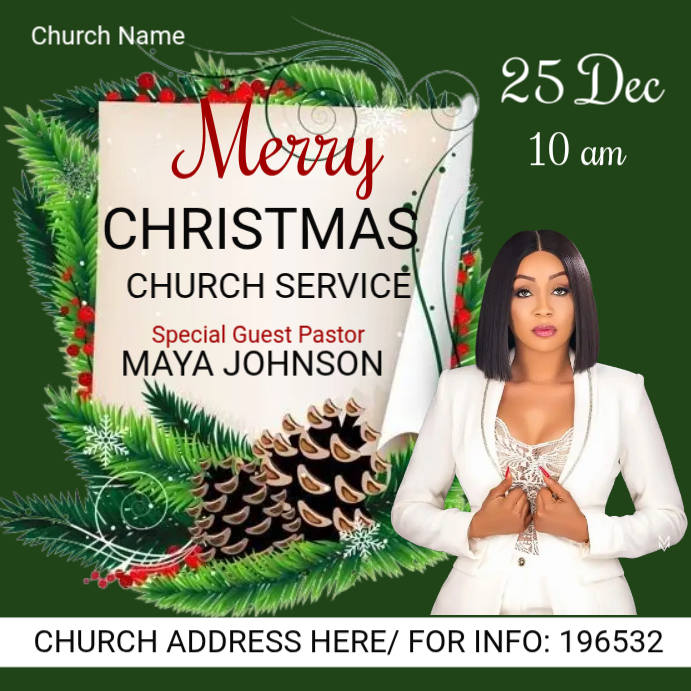 Christmas service invitation Template | PosterMyWall