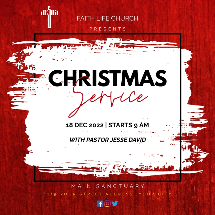 Copy of CHRISTMAS SERVICE POSTER | PosterMyWall