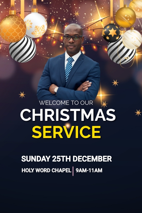 Copy of CHRISTMAS SERVICE POSTER | PosterMyWall