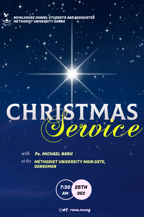 Copy of CHRISTMAS SERVICE POSTER FLYER | PosterMyWall