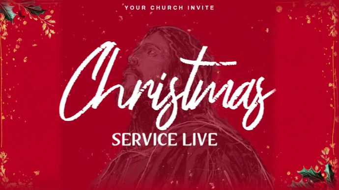 Christmas Service Youtube Thumbnail Template | PosterMyWall