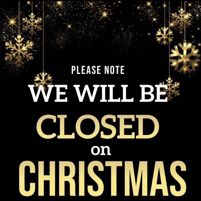 CHRISTMAS SHOP CLOSED NOTICE TEMPLATE | PosterMyWall