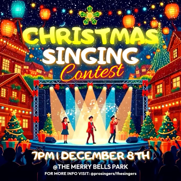 Christmas Singing Contest Template | PosterMyWall