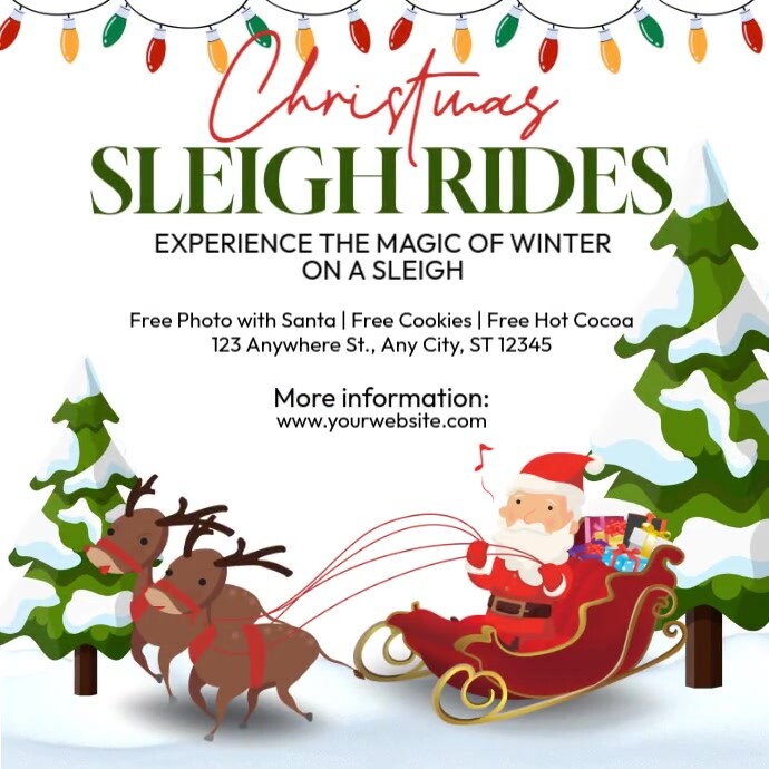 Christmas Sleigh Rides Template | PosterMyWall