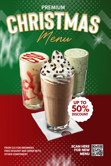 Christmas Smoothies Flyers Template | PosterMyWall
