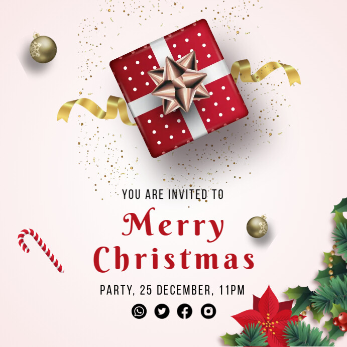 christmas social media post template | PosterMyWall