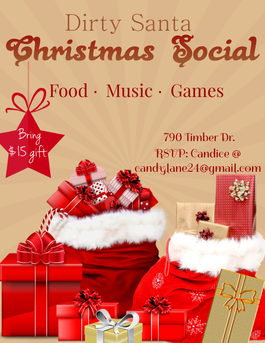 Christmas social party Template | PosterMyWall