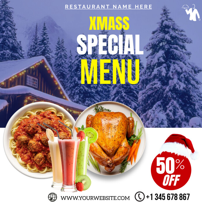 CHRISTMAS SPECIAL FOOD MENU SALE OFFER FLYER Template | PosterMyWall