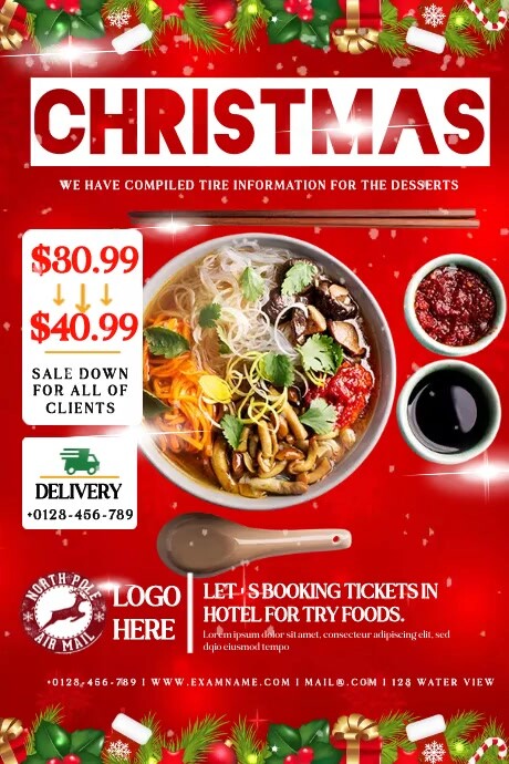 Christmas Special Menu ads (1) Template | PosterMyWall