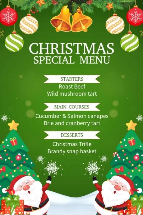 Christmas Special Menu Ads Template | PosterMyWall