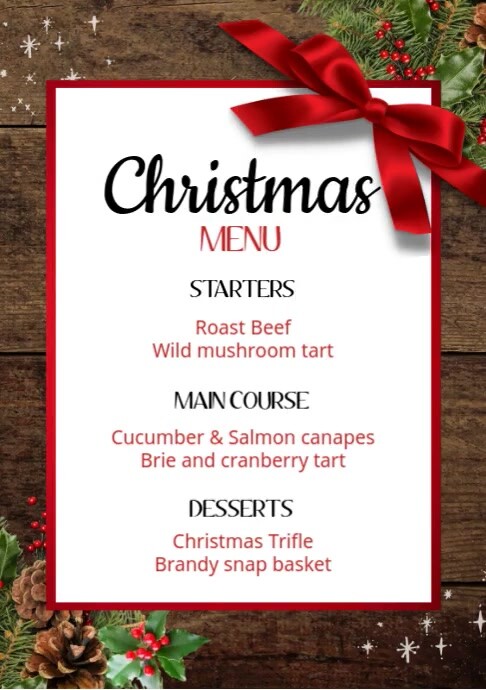Plantilla de Christmas Special Menu | PosterMyWall