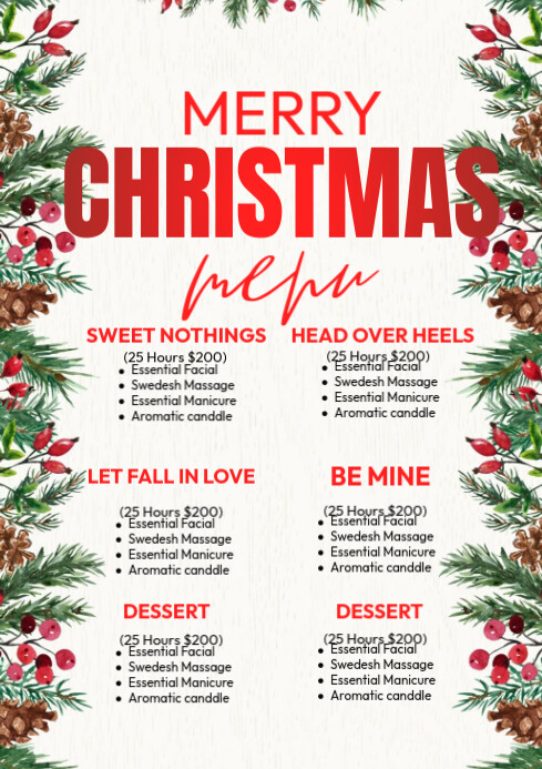 Christmas Special Menu Template | PosterMyWall