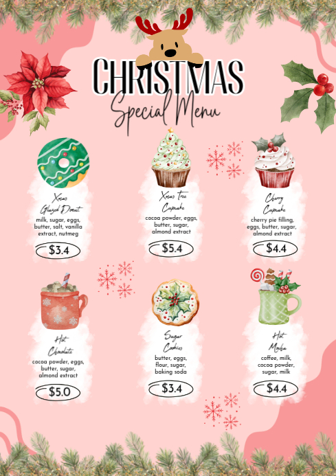 Christmas Special Menu Template | PosterMyWall