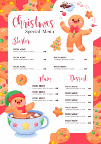 Christmas Resto Menu Ads Template | PosterMyWall