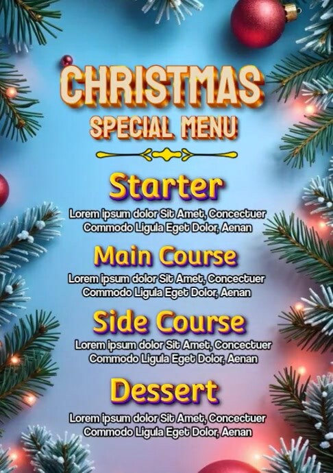 Christmas Special Menu Template | PosterMyWall