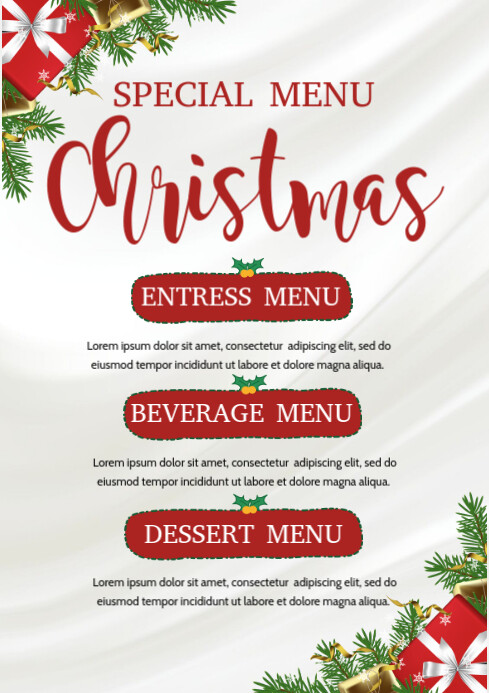 Plantilla de Christmas Special Menu | PosterMyWall