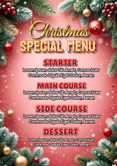 Christmas Special Menu Template | PosterMyWall