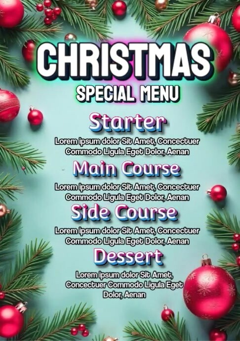 Christmas Special Menu Template | PosterMyWall