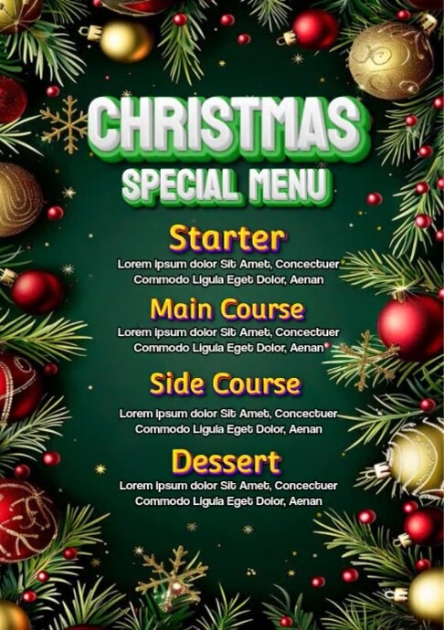 Christmas Special Menu Template | PosterMyWall