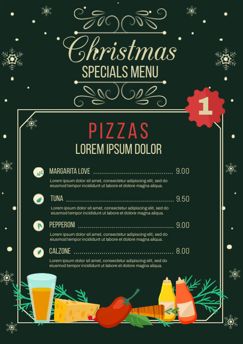 Plantilla de Christmas Special Menu | PosterMyWall Plantilla de Christmas Special Menu | PosterMyWall