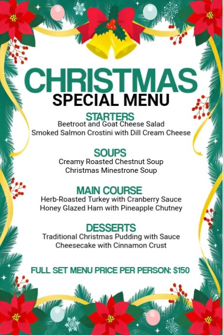 Christmas Special Menu Template | PosterMyWall