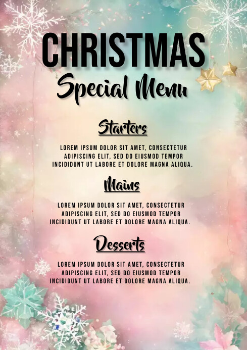 Christmas Special Menus Template | PosterMyWall