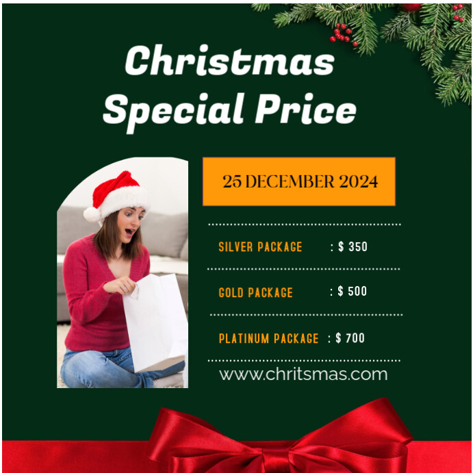 Copy of Christmas Special Price Package - Discount Promo Sale ...