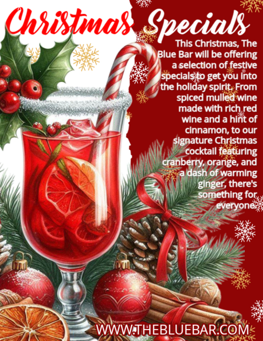 Copy of christmas specials Bar Ad Flyer Template | PosterMyWall