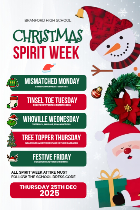Copy of christmas spirit week | PosterMyWall