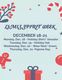 Christmas spirit week flyers Template | PosterMyWall