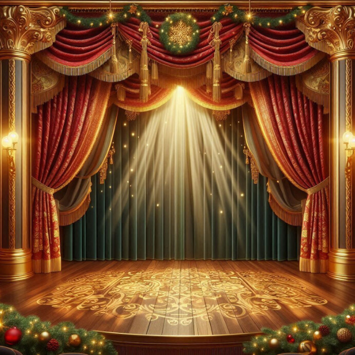 Christmas Stage deco Template | PosterMyWall