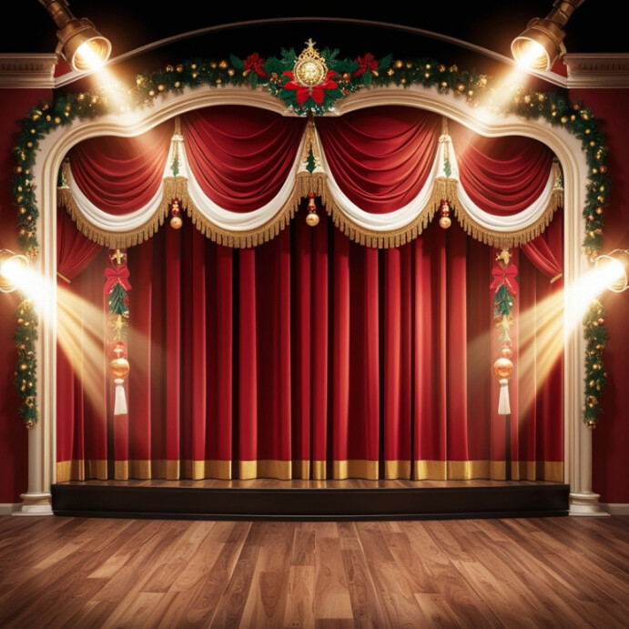 Christmas Stage decoration Template | PosterMyWall