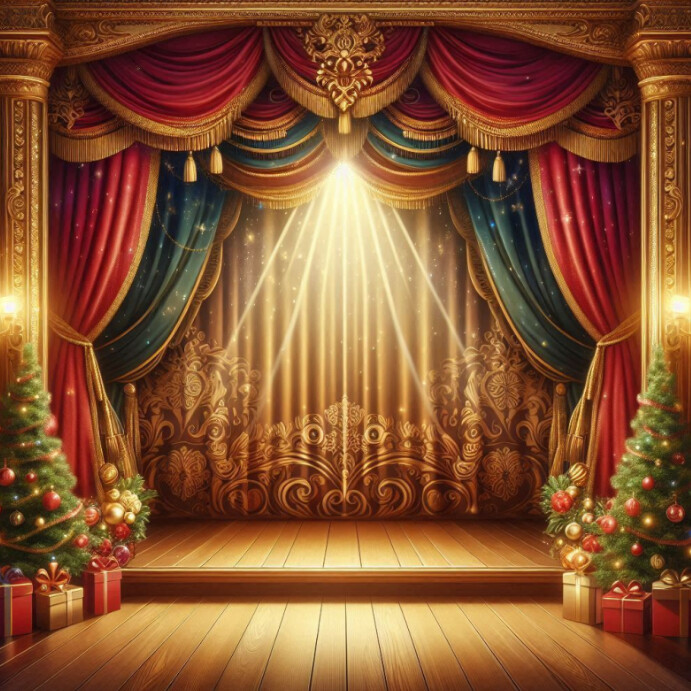 Christmas Stage Design Template | PosterMyWall
