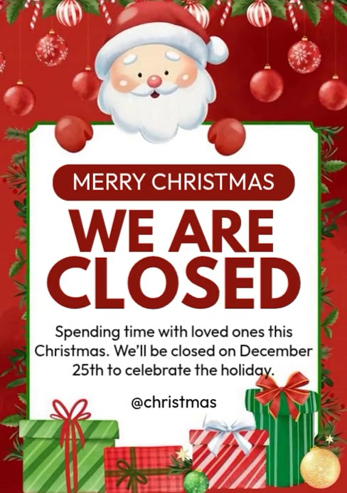Christmas Store Close Ads Template | PosterMyWall