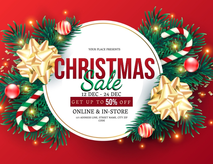 CHRISTMAS STORE SALE Event Flyer Template | PosterMyWall