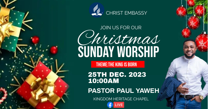 CHRISTMAS SUNDAY SERVICE | PosterMyWall