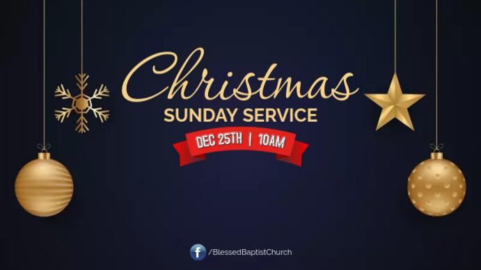 Christmas Sunday Service Template | PosterMyWall