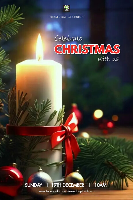christmas SUNDAY service Template | PosterMyWall