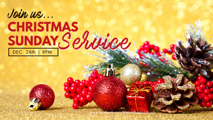 christmas sunday service Template | PosterMyWall