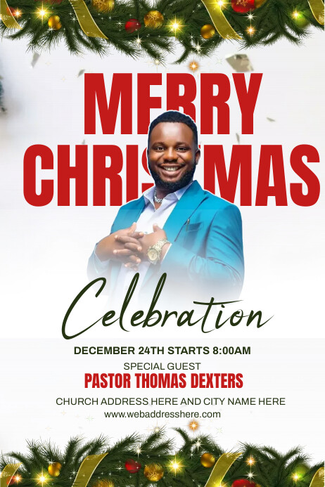 christmas sunday service Template | PosterMyWall