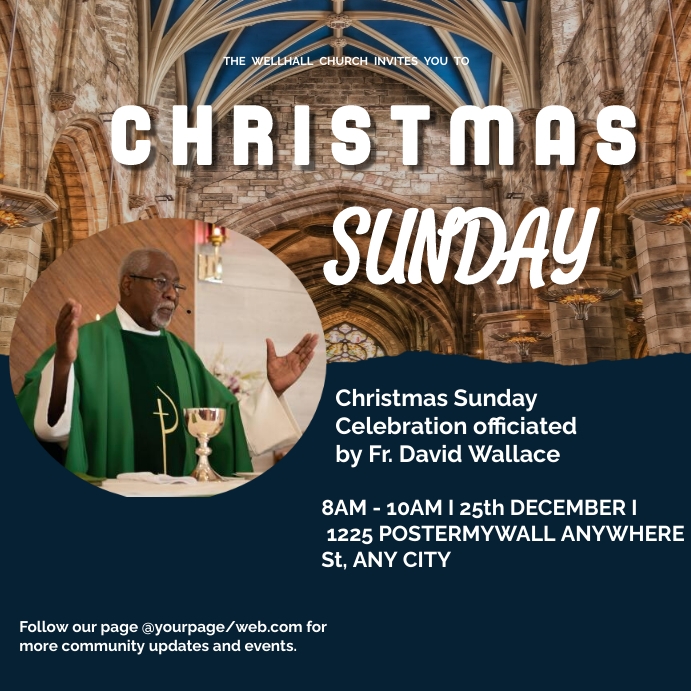Christmas Sunday template flyer | PosterMyWall
