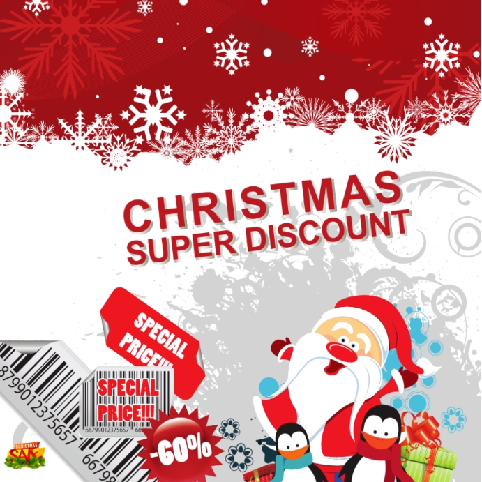 christmas super discount Template | PosterMyWall