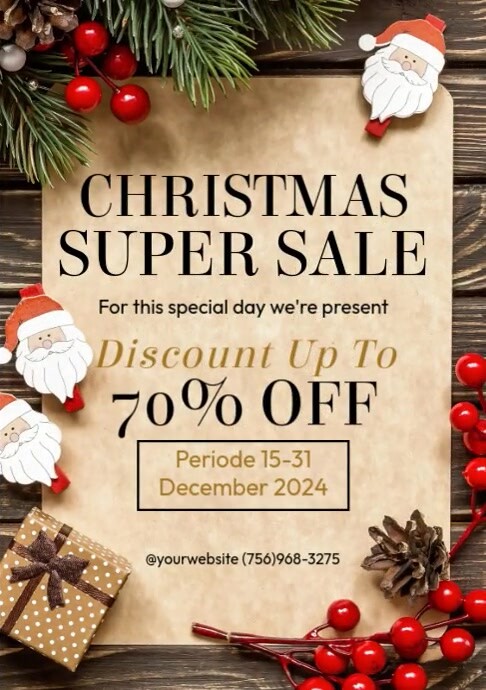 Christmas Super Sale Template | PosterMyWall