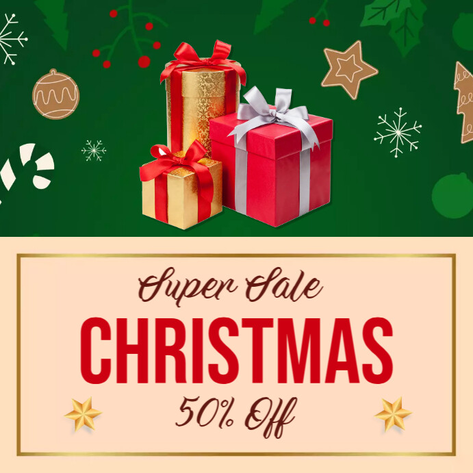 Christmas Super Sale Template | PosterMyWall
