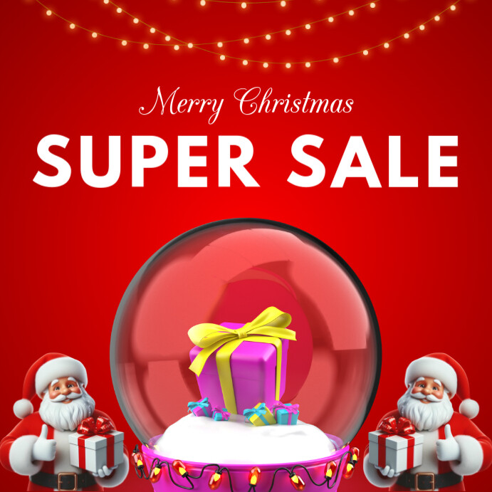 christmas super sale Template | PosterMyWall