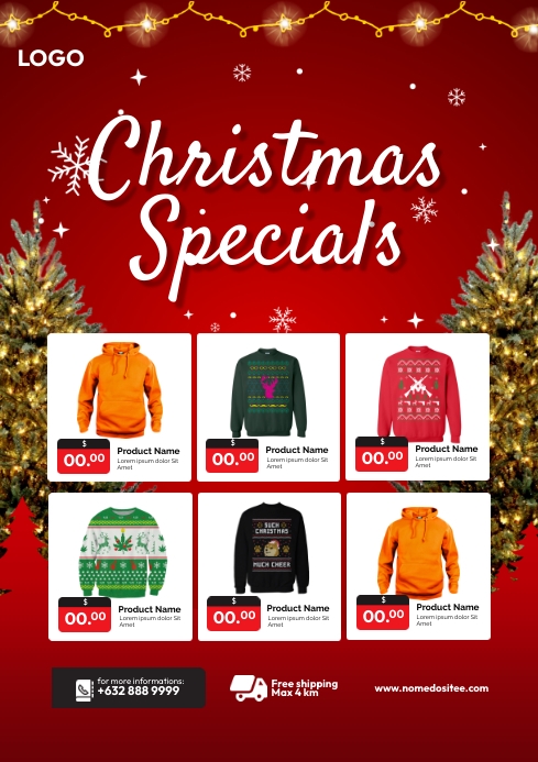 Christmas Sweater Catalog Template | PosterMyWall