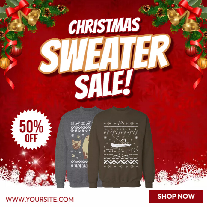 Christmas Sweater Sale Template | PosterMyWall