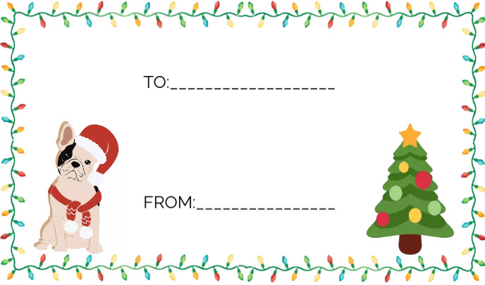 Christmas Tag Template | PosterMyWall