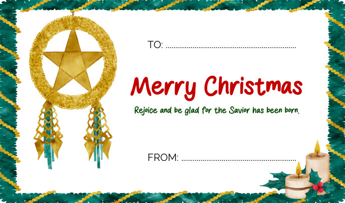 Christmas Tag Template | PosterMyWall