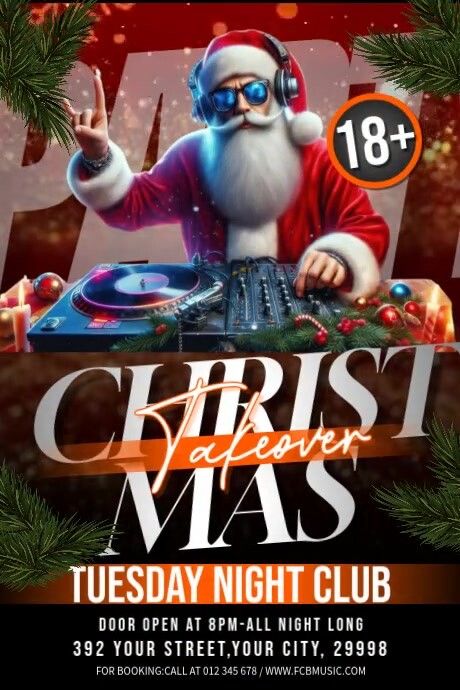 Christmas Takeover Party Template | PosterMyWall